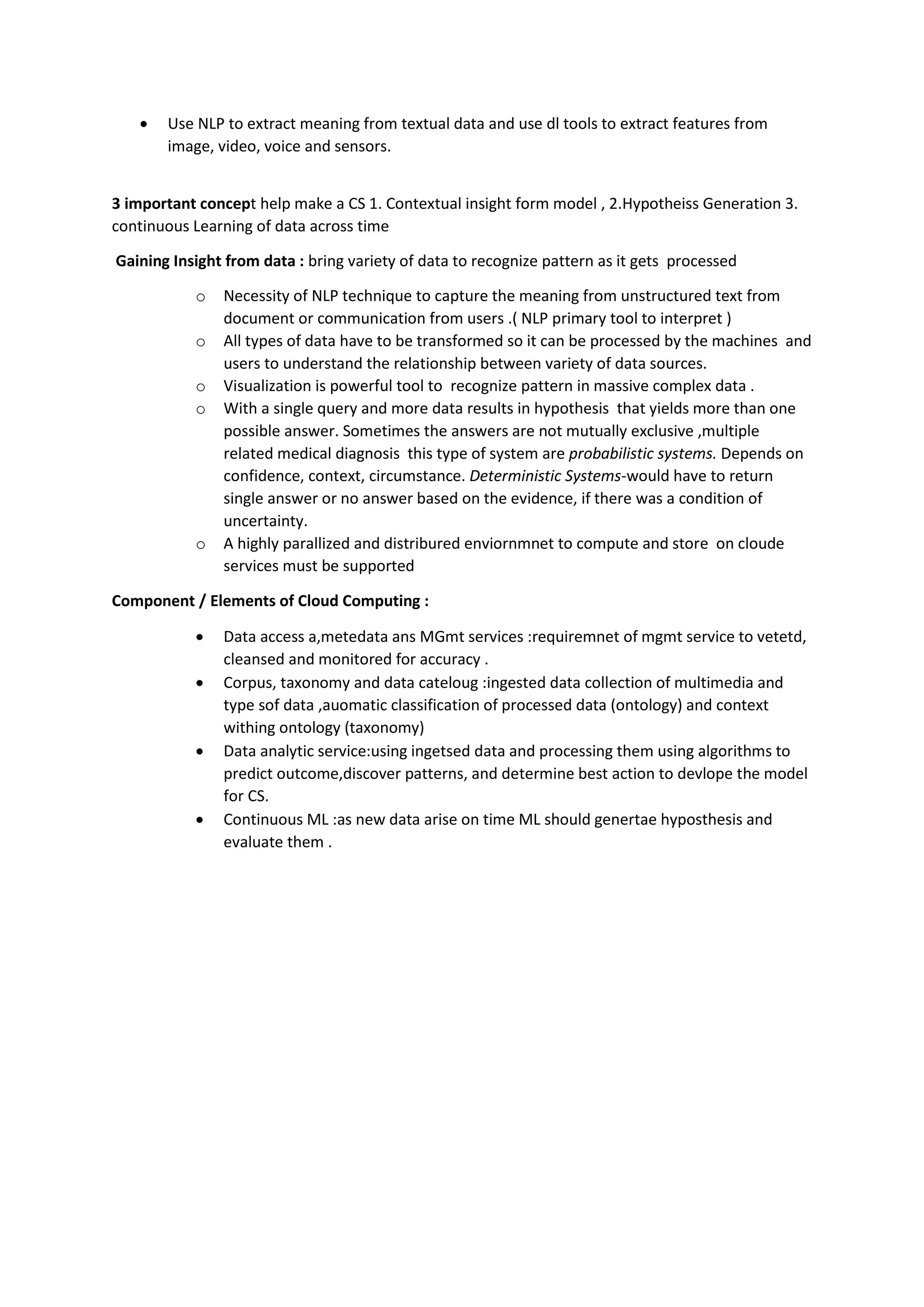 The role of NLP & ML in Cognitive System by Sunantha Krishnan | PDF