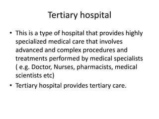 The role of nurses in tertiary hospital | PPT