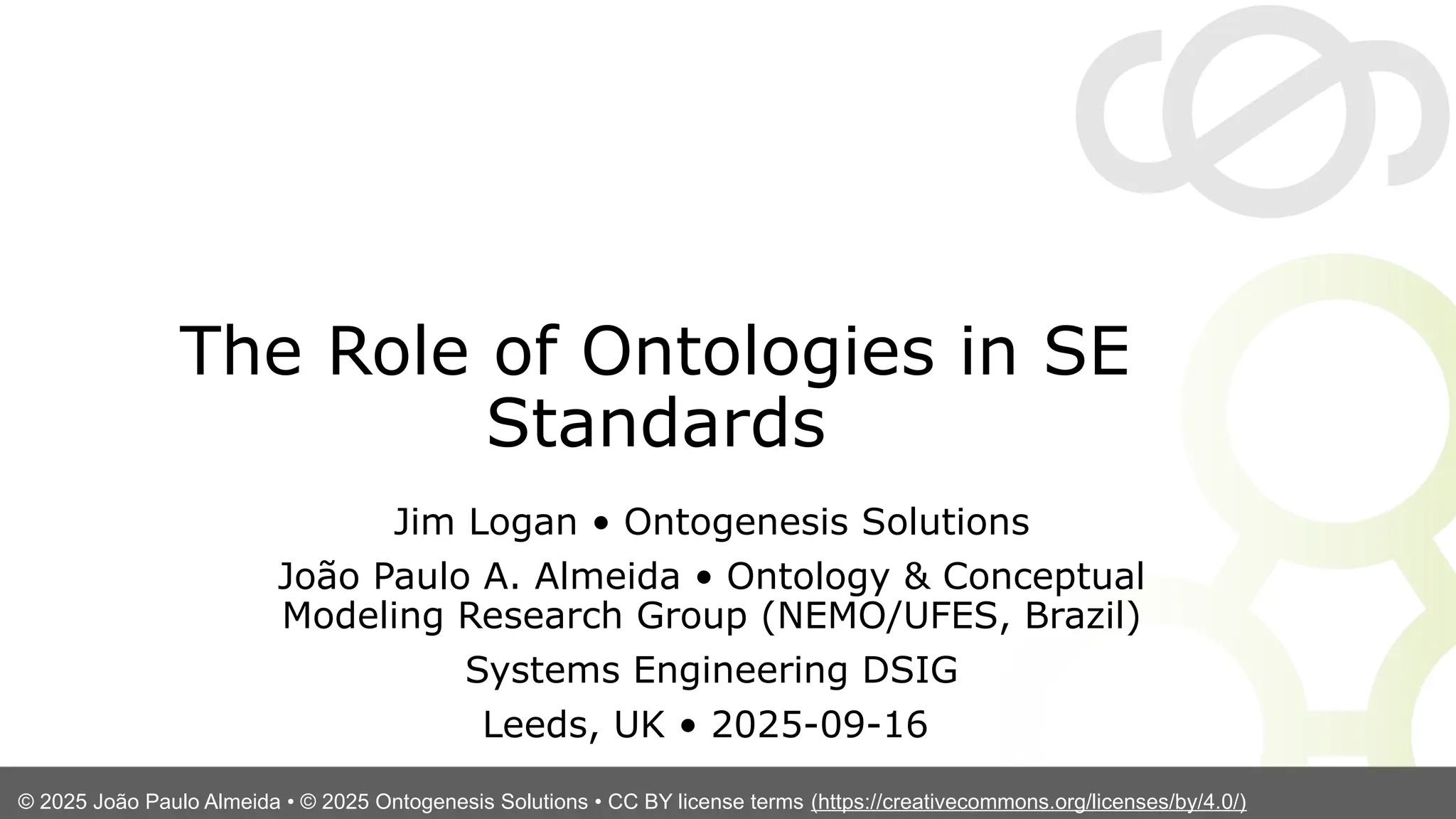 The Role of Ontologies in Systems Engineering Standards | PPTX