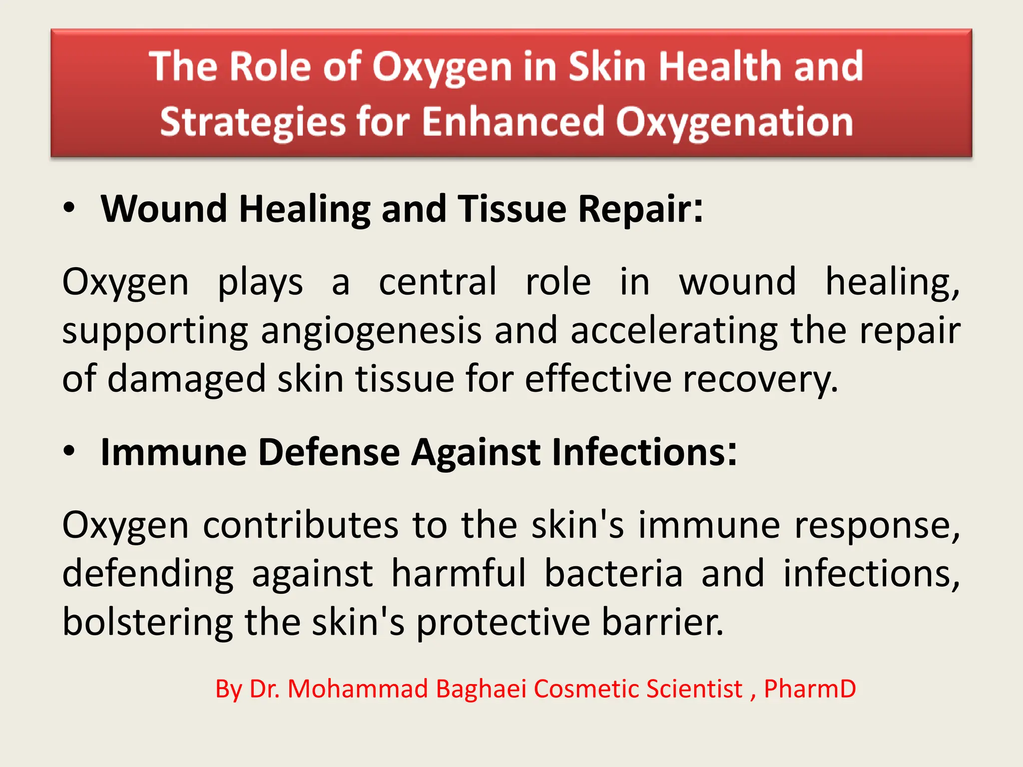 The Role of Oxygen in Skin Health and Strategies for Enhanced ...