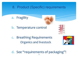 The role of packaging in the supply chain | PPTX