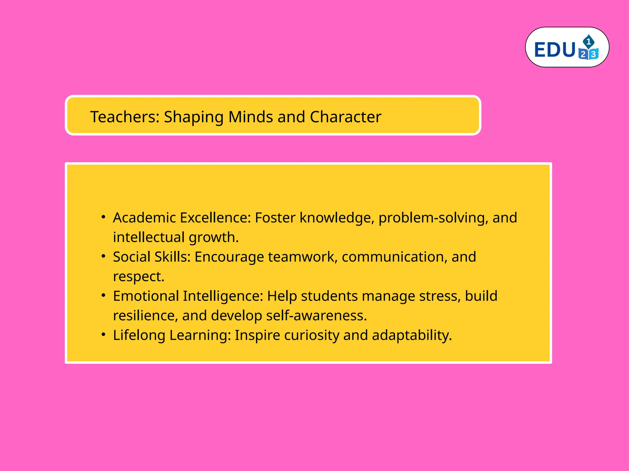 The Role of Parents and Teachers in Holistic Development. | PPT