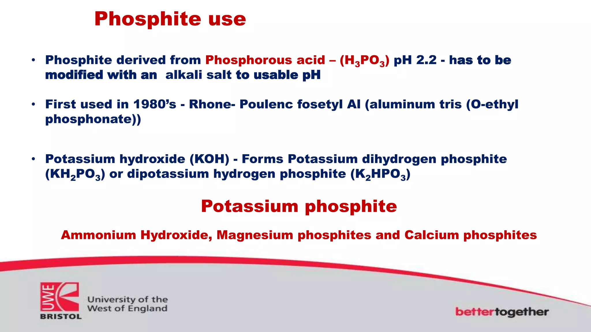 The role of phosphite in turfgrass management quebec | PPT