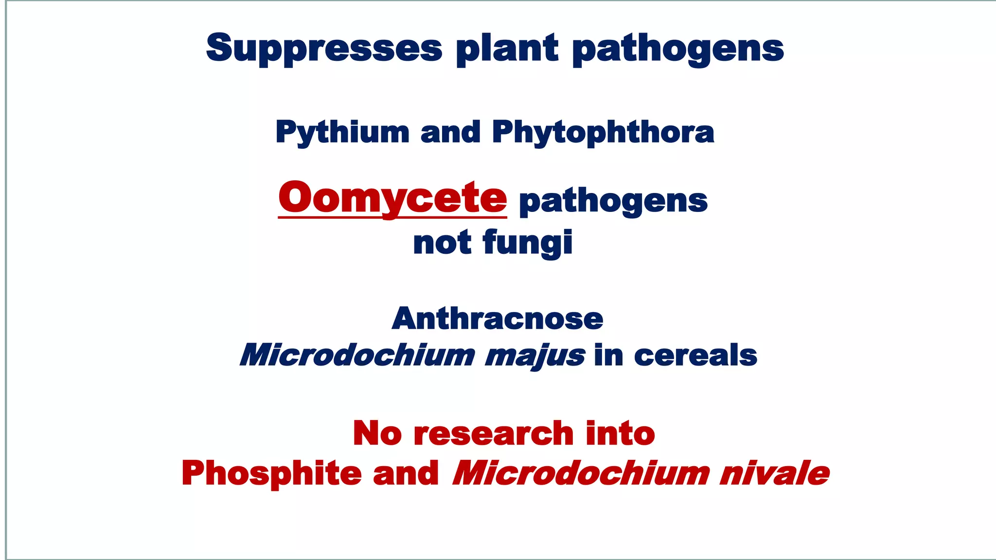 The role of phosphite in turfgrass management quebec | PPT