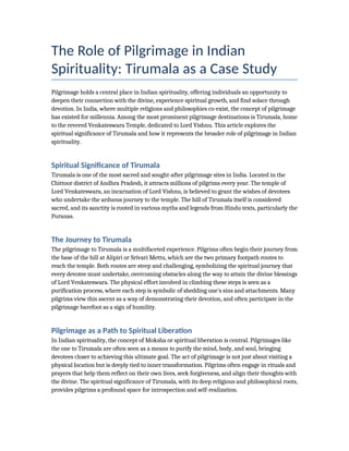 The Role of Pilgrimage in Indian Spirituality.docx