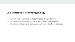 The Role of Positive Psychology in Mental Health. | PDF