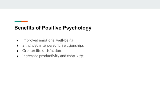 The Role of Positive Psychology in Mental Health. | PDF