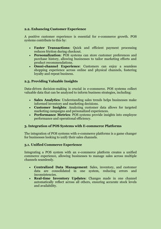 The Role of POS Systems in E-commerce Growth | PDF