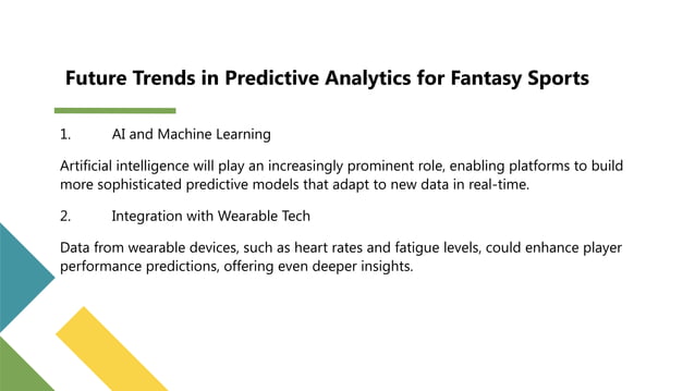 The Role of Predictive Analytics in Fantasy Sports A 2024 Perspective | PPT