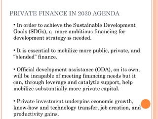 The role of private finance in development | PPT