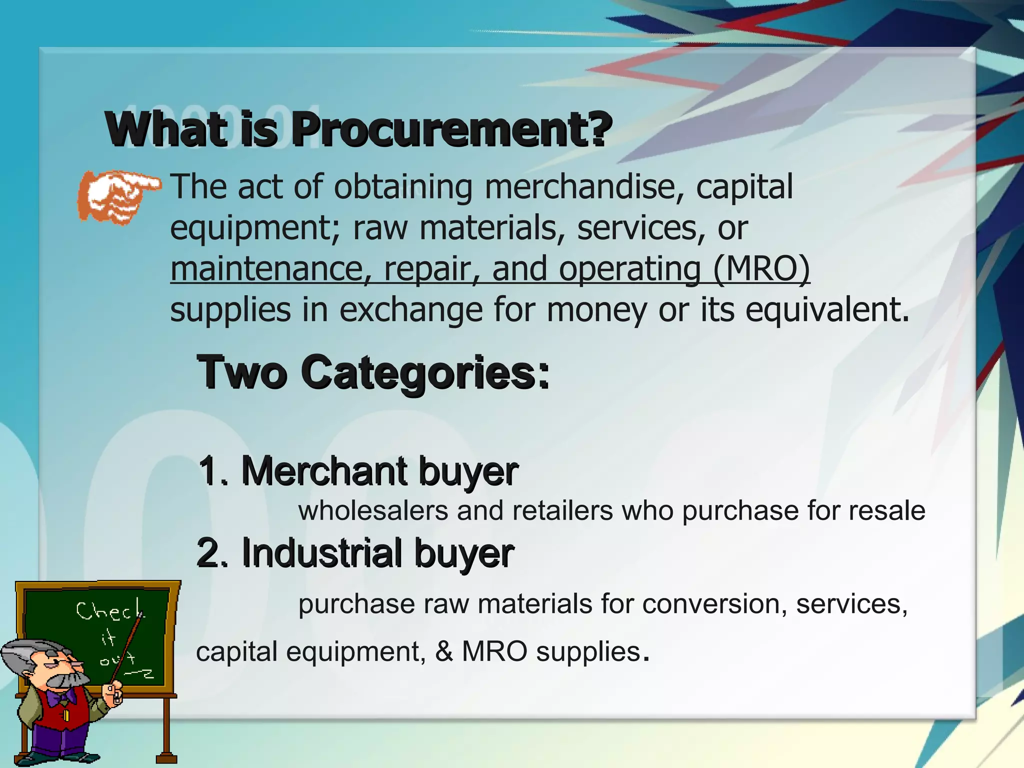 The role of procurement | PPT