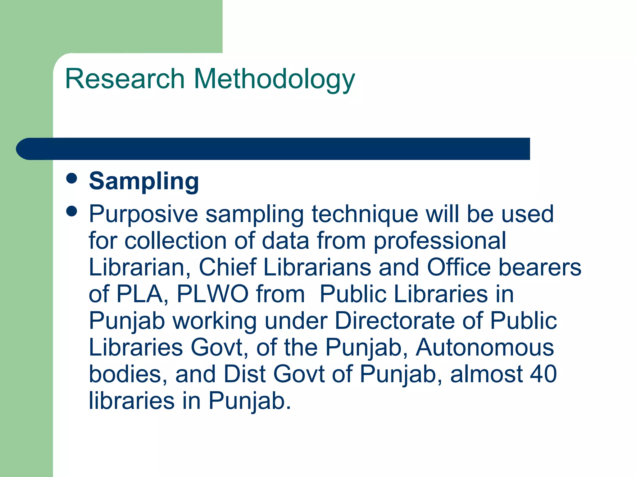 The role of punjab library foundation in development | PPT