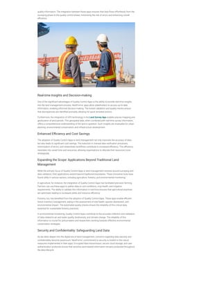 Land Management: The Role of Quality Control Apps | PDF | Computer ...