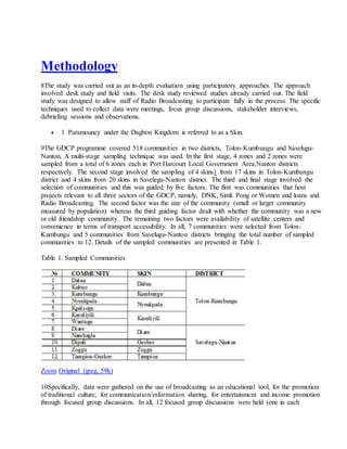 The role of radio broadcasting in public enlightenment (a case study of ...