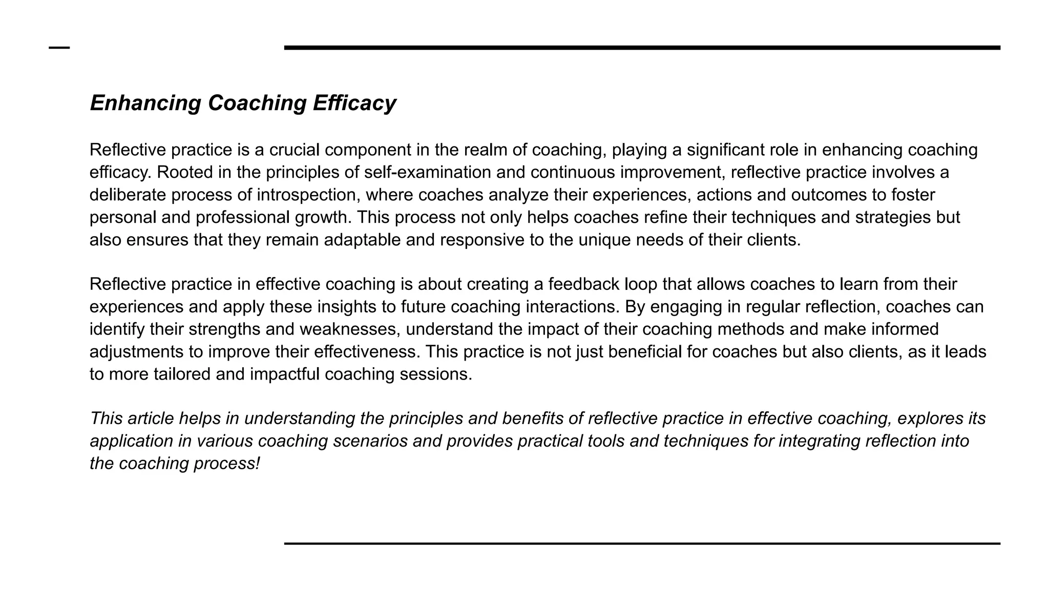 The Role of Reflective Practice in Effective Coaching .pptx