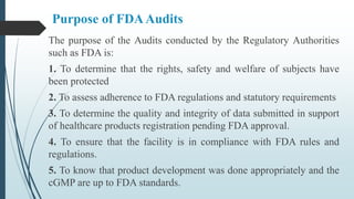 The Role of Regulatory GMP Audit in Pharmaceutical Companies. | PDF