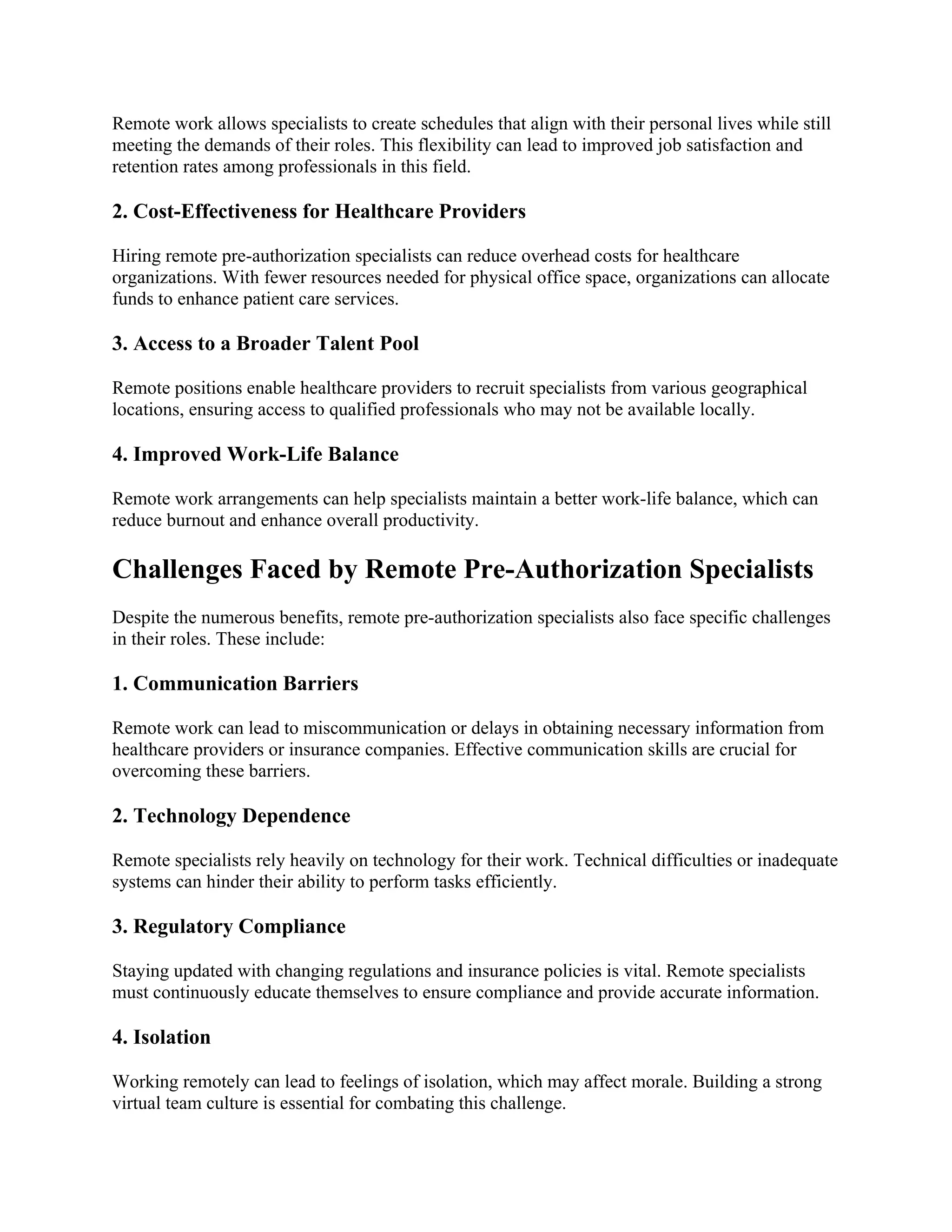 The Role of Remote Pre-Authorization Specialists in Healthcare | PDF | Free Download