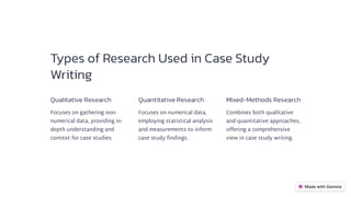The Role of Research in Quality Case Study Writing Help | PPT
