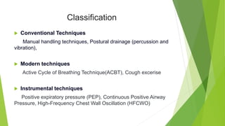 The role of respiratory physiotherapy in surgery | PPTX