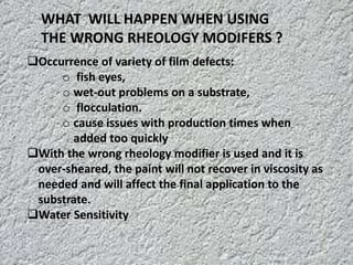 The role of rheology modifiers in texture coatings | PPTX