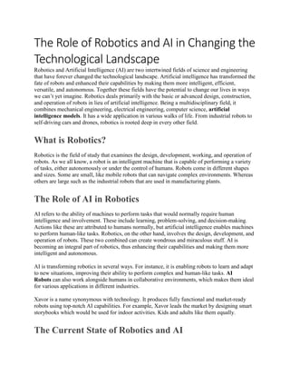 The Role of Robotics and AI in Changing the Technological Landscape.docx