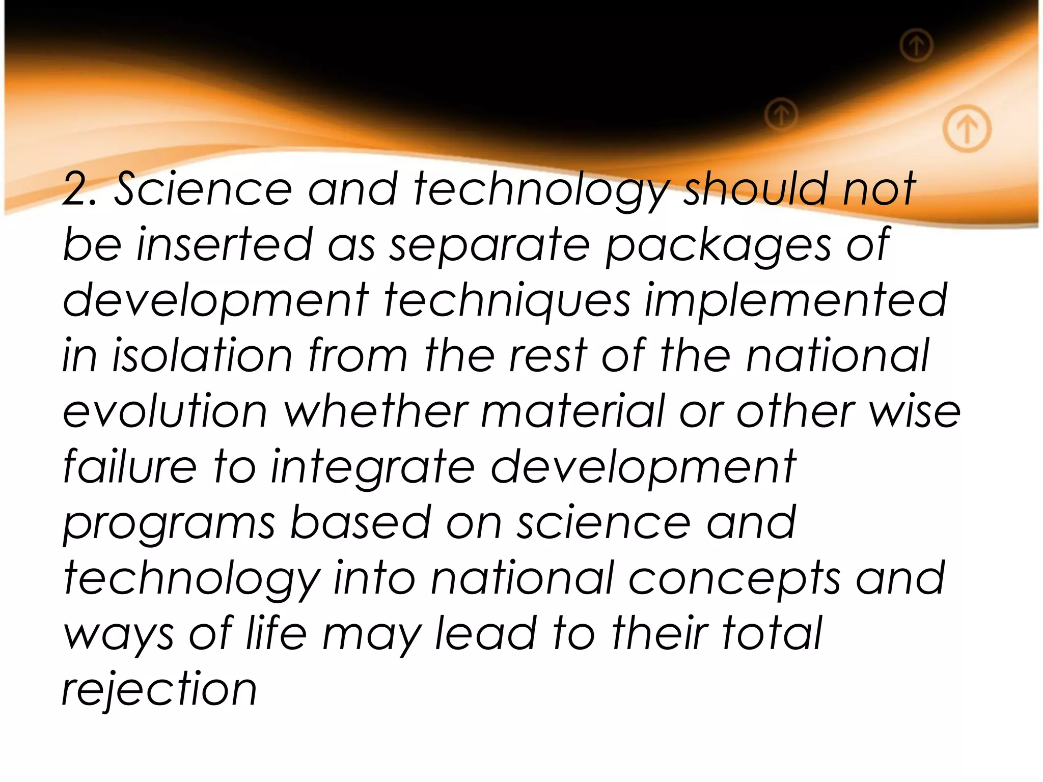 The role of science and technology in development | PPT