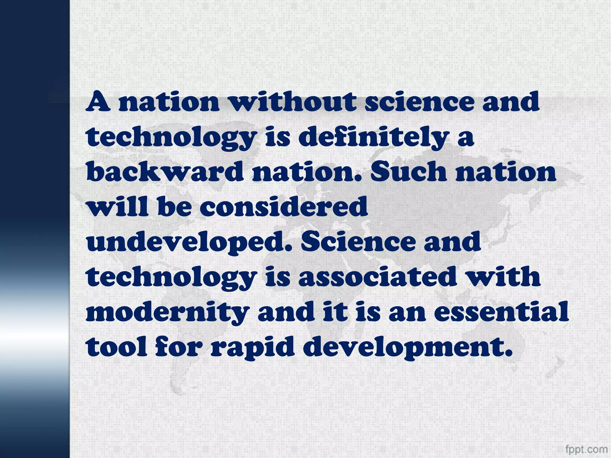 The role of science and technology in development | PPT