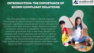 The Role Of SCORM-Compliant Solutions In Modern Education.pptx