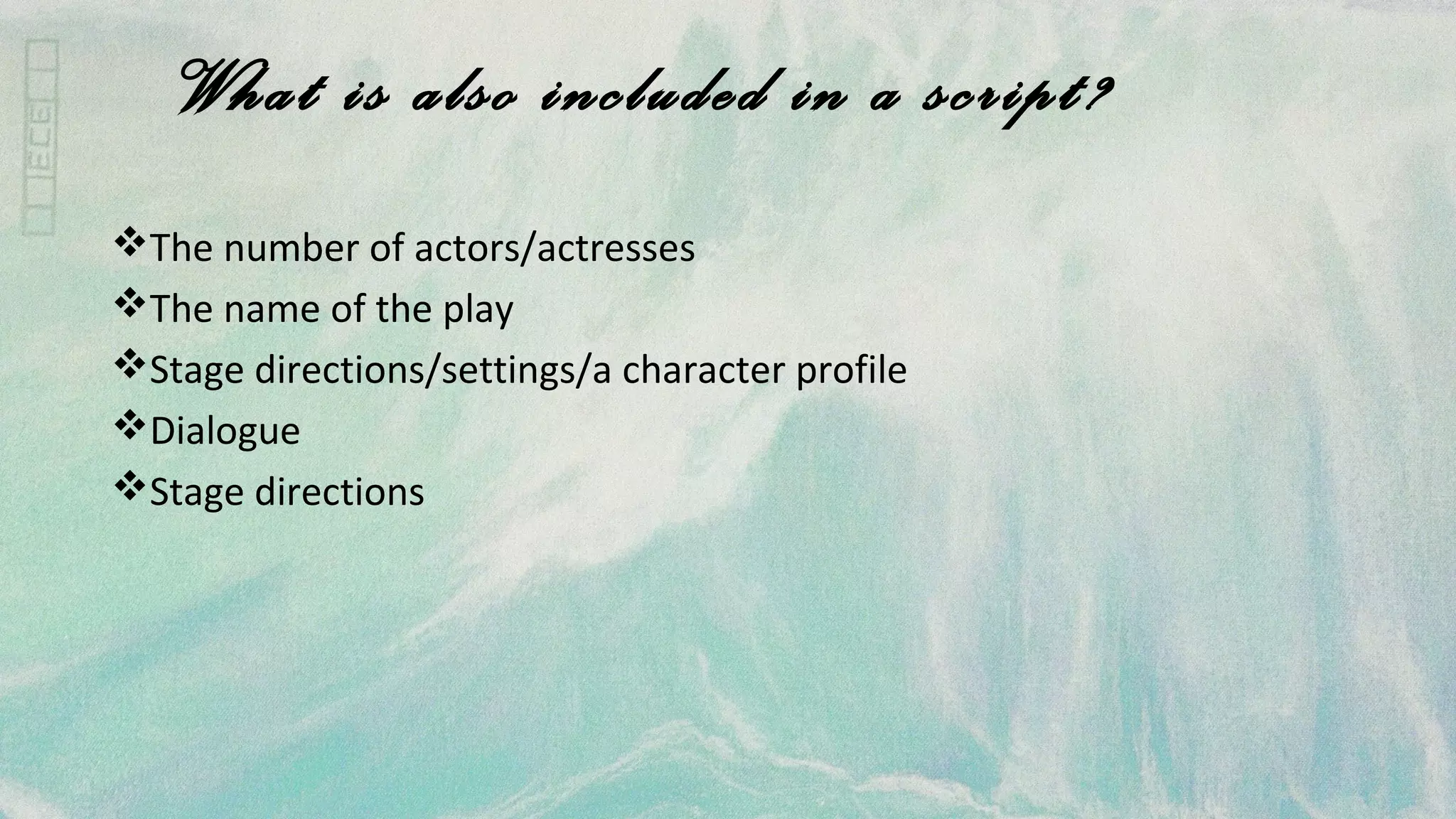 The role of screenplay | PPT