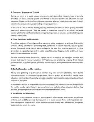 The Role of Security Guards in Safeguarding Events and Public Spaces in ...