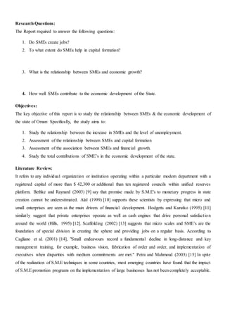 The role of smes | DOCX