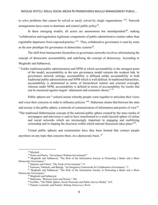 The Role of Social Media in Democracy, New Public Management and e ...