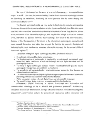 The Role of Social Media in Democracy, New Public Management and e ...