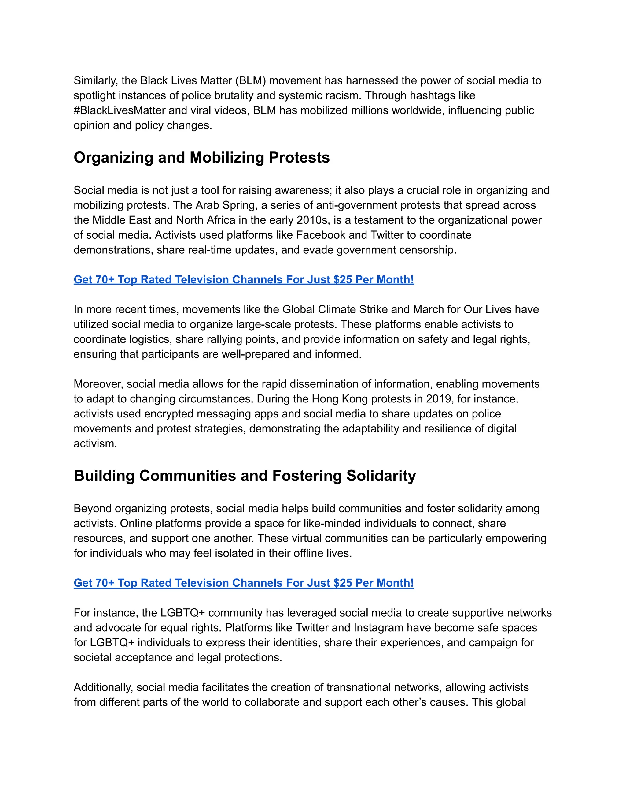 The Role of Social Media in Social Movements and Activism | PDF