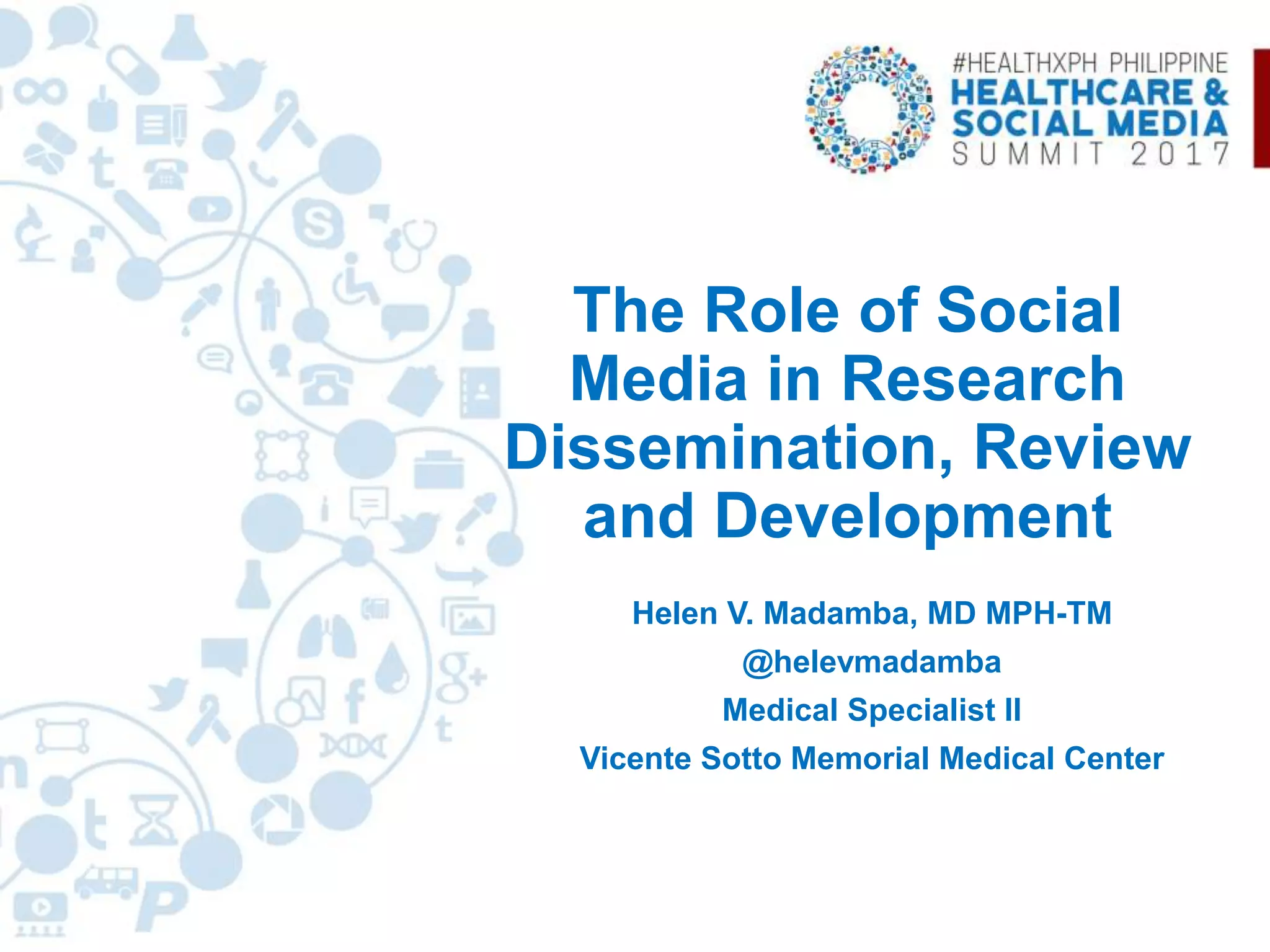 The Role of Social Media in Research Dissemination, Review and ...