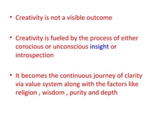 The Role Of Spirituality In Creativityby Manvi | PPT