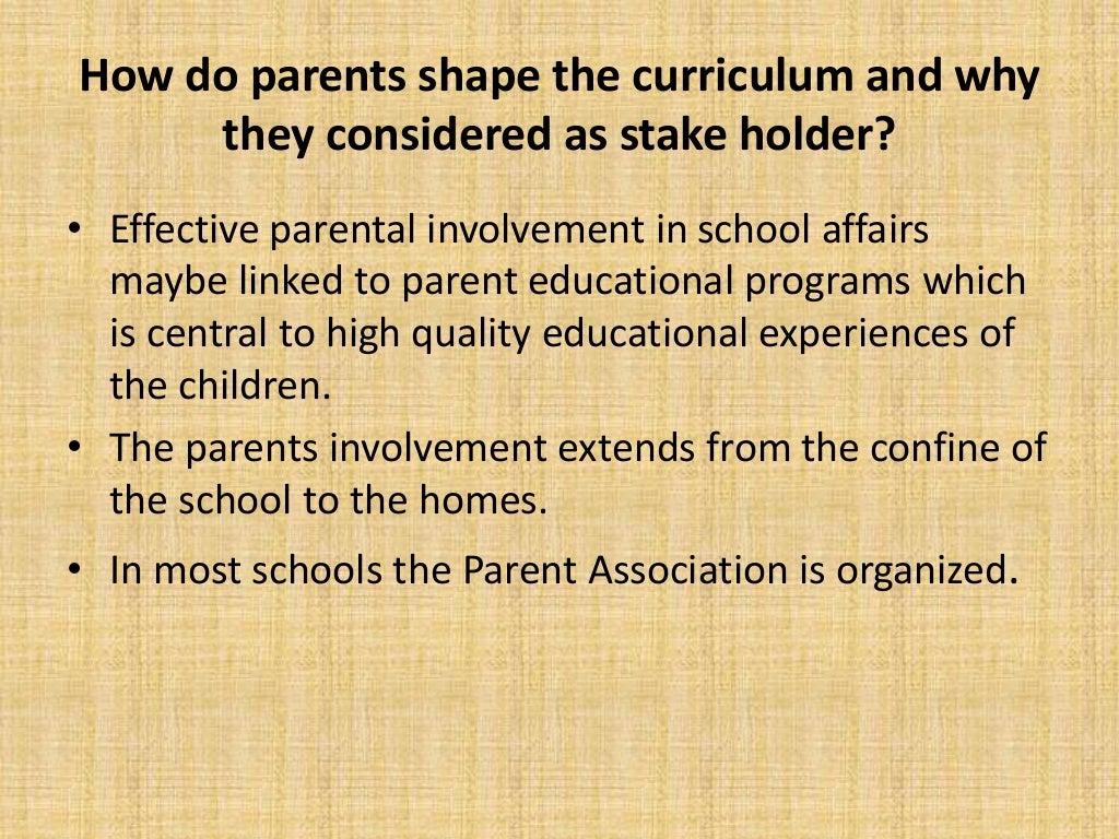 The Role Of Stake Holders In Curriculum Development the-role-of-stake-holders-in-curriculum-development