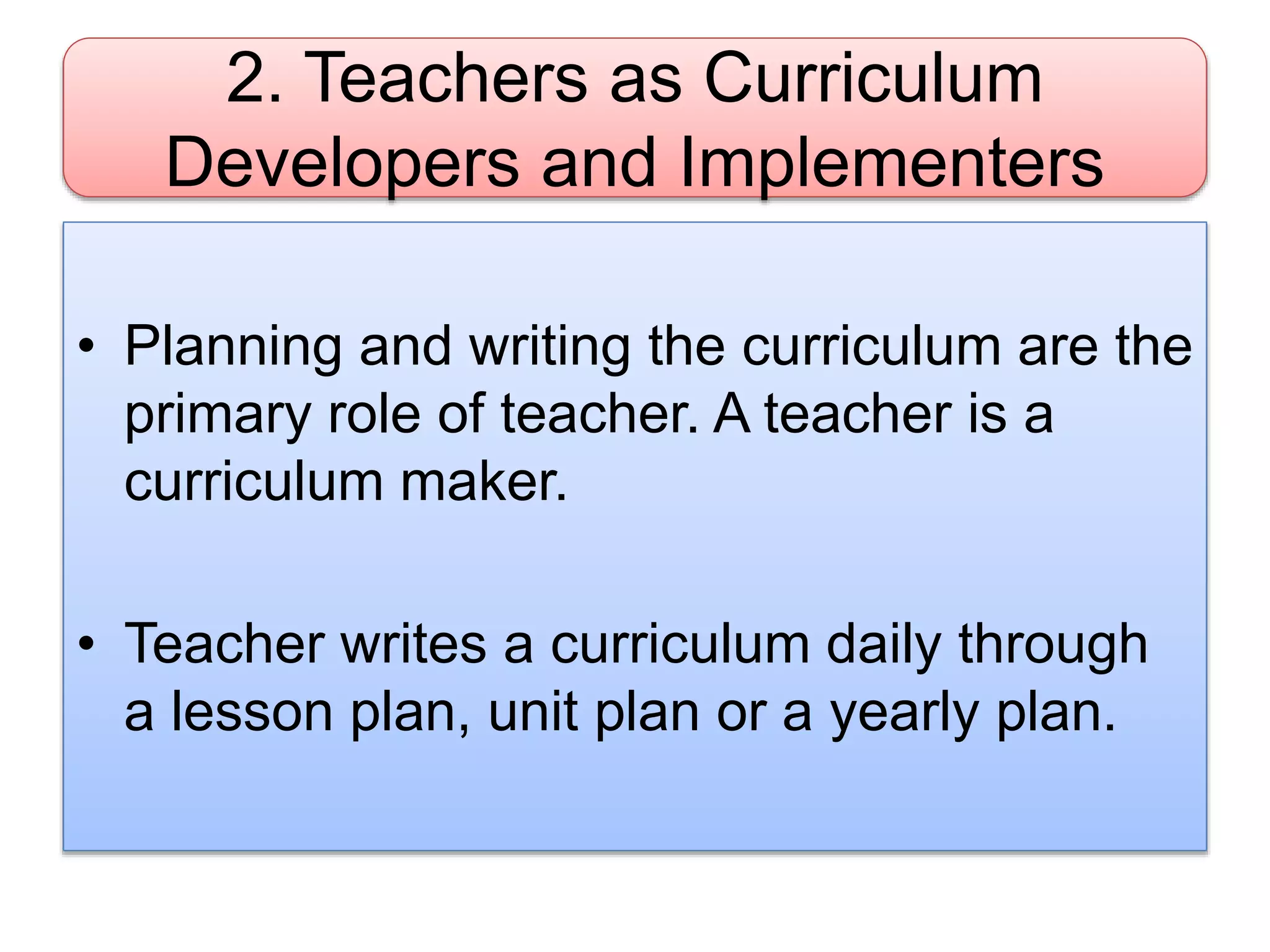 The role of stakeholders in curriculum implementation | PPTX ...