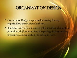 The role of strategic direction in organisation design | PPTX