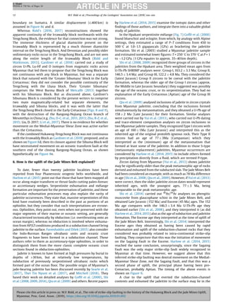 The Role of Strike Slip Faulting in the History of the Hukawng Block ...