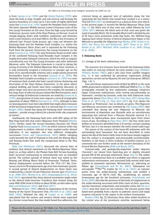 The Role of Strike Slip Faulting in the History of the Hukawng Block ...