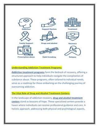 Supportive Paths to Recovery: Addiction Treatment Centers and Networks ...
