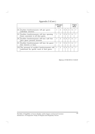 The role of tangibility in service quality | PDF