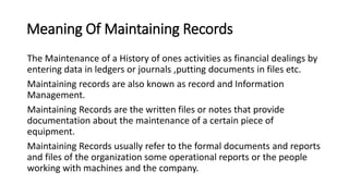 The Role Of Teacher In Maintaining Records.pptx