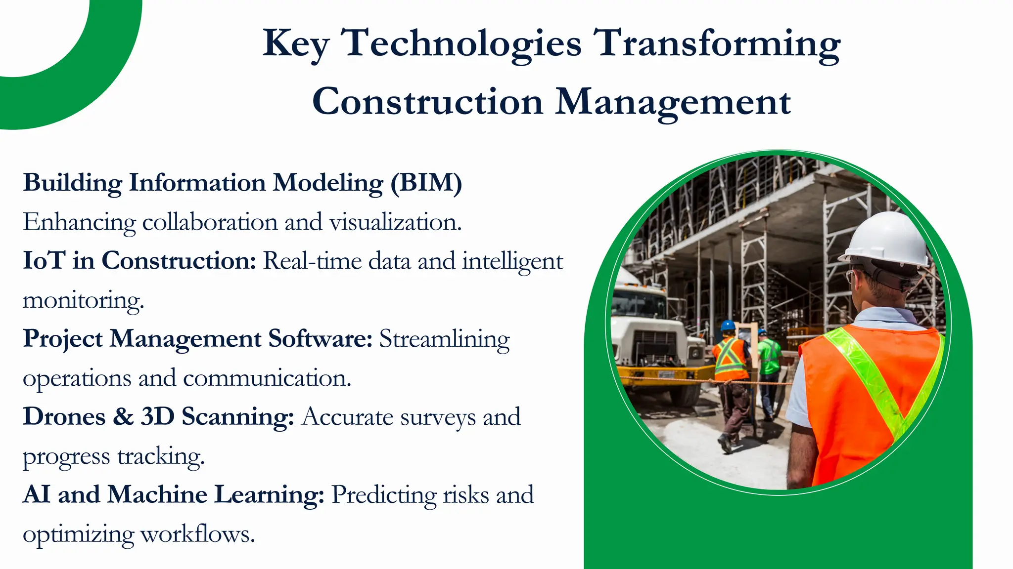 The Role of Technology in Modern Construction Management | PPT