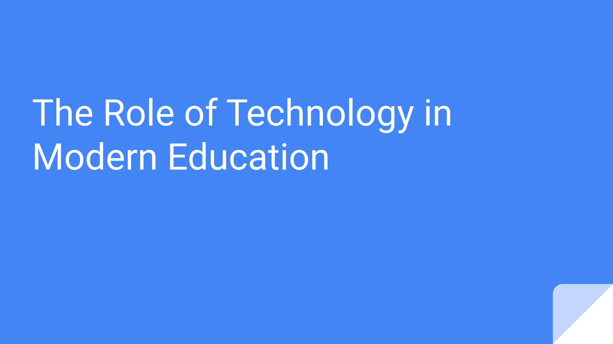 The Role of Technology in Modern Education | PDF