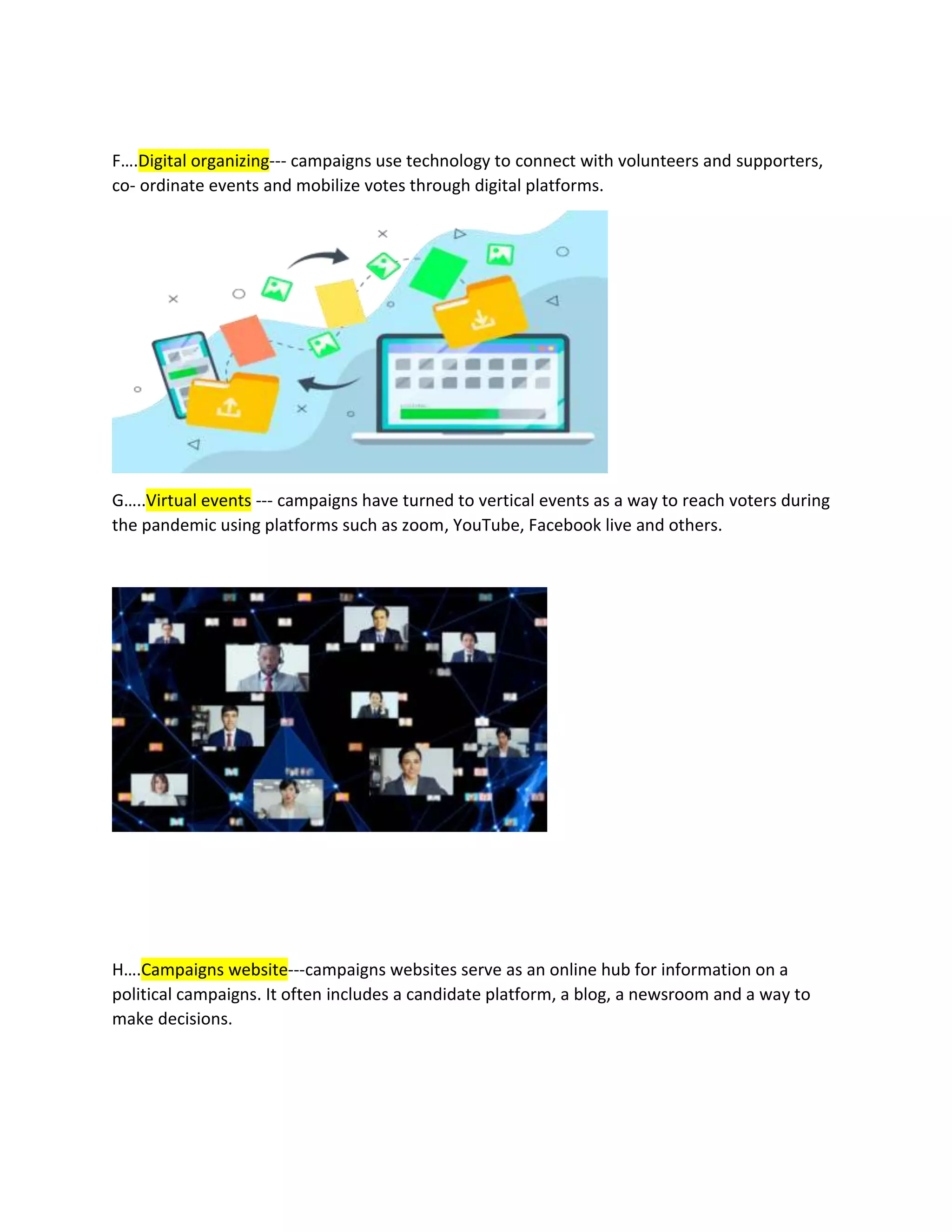 THE ROLE OF TECHNOLOGY IN POLITICAL CAMPAIGNS.docx | Elections | Politics
