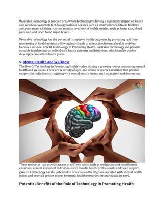 The Role Of Technology In Promoting Health And Wellness: 5 Roles | The ...