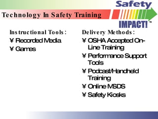 The Role Of Technology In Safety Training | PPT