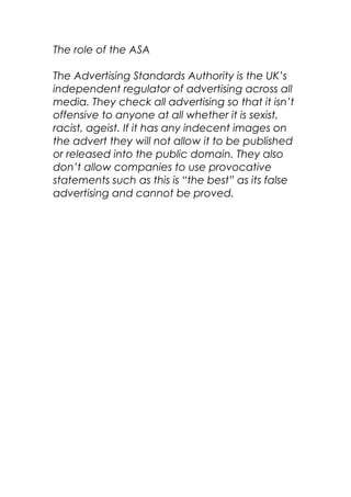 The role of the asa | DOC